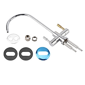 HOT Cold Double Holes Faucet Tap,plplaaoo Drinking Water Faucet,1/4inch Double Holes Sink Faucet Tap Chrome Reverse Osmosis RO Drinking Water Filter Fits All Under Counter Water Filter Systems.,