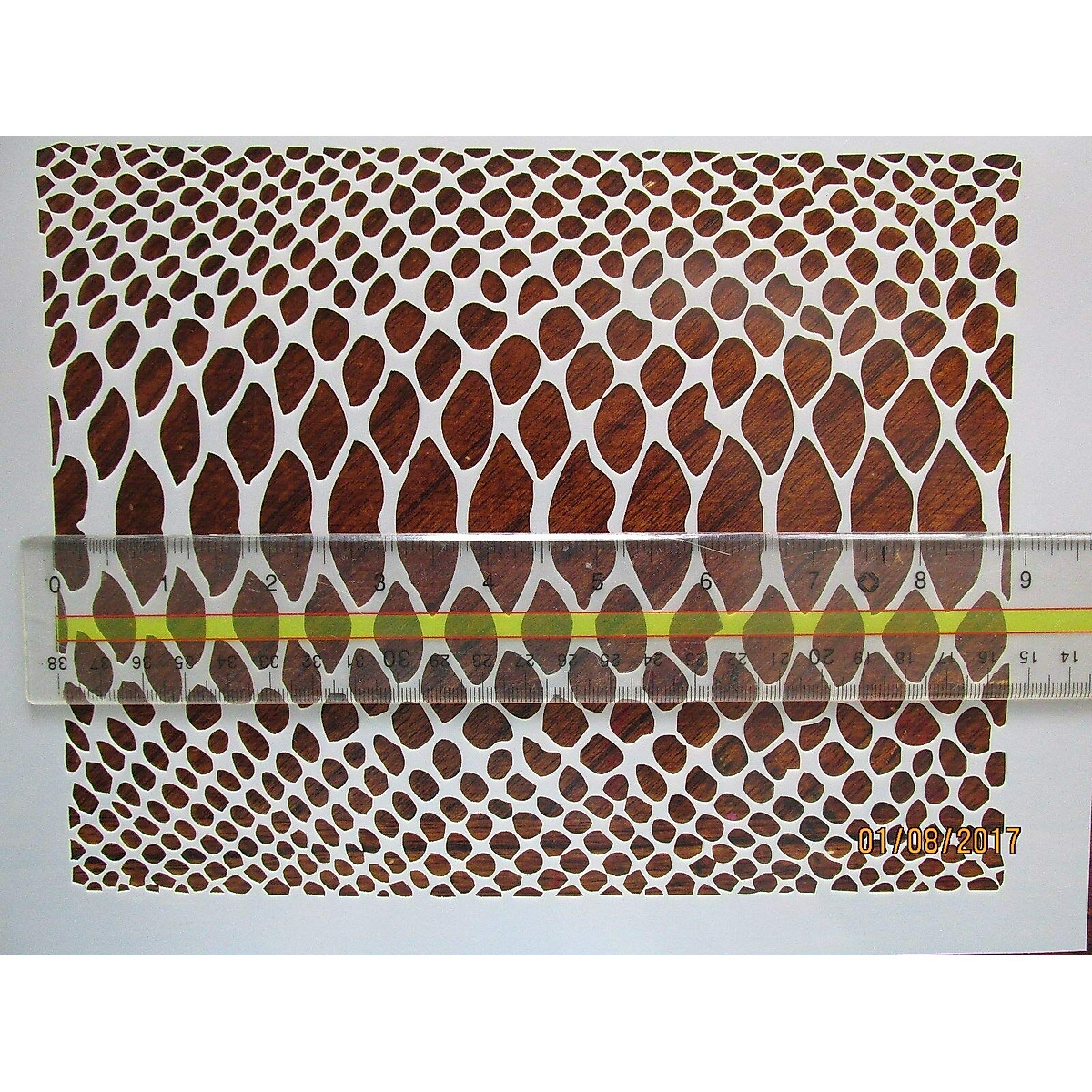 Rubstamper Snake Skin Camo Logo Stencil Reusable 10 mm Mylar Laser Cut Stencil Arts and Crafts Material Scrapbooking for Airbrush Painting Drawing