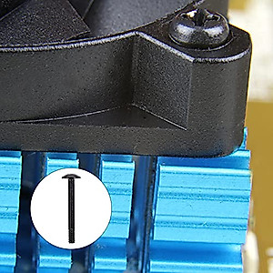 TEHAUX 150 Pcs Screw 480mm Radiator UNC 30mm Fan Internal Fans& Cooling Components Kraken X73 Ek Aio Fan Tapping Computer Case Shell Kraken Z73 RGB Black Rivets Iron X63 Round Head Metal