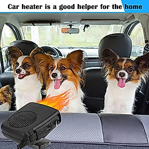 Portable Car Heater,200W 2 in 1 with Heating and Cooling Modes for Fast Heating Defrost Defogger, Automobile Windscreen Fan in Cigarette Lighter (24V)