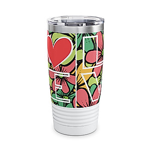 Retro Design Printed Tumbler; 20oz