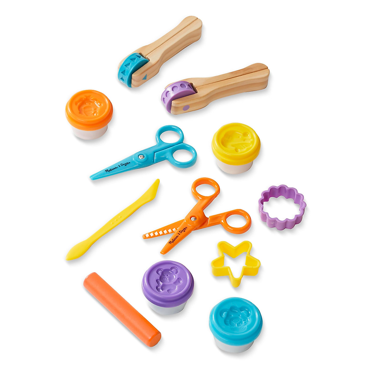 Melissa & Doug Created by Me! Cut, Sculpt, and Roll Modeling Dough Kit With 8 Tools and 4 Colors of Dough - with Stampers, Arts And Crafts For Kids Ages 3+