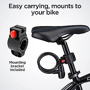 Schwinn Anti Theft Bike Lock, Security Level 1, Key Lock, 4 Foot , Black