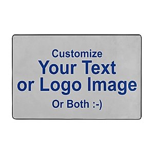 Custom Area Rug Personalized Bath Mat with Picture Image Logo Text Carpet,Customized Outdoor Rug Print Non Slip Rugs Comfort for Bedroom Kitchen Desk Door Welcome Runner Decor Gift 36x24in
