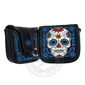 Dia de Los Muertos Sugar Skull Golf High-MOI Mallet Putter Headcover, Black