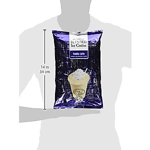 Big Train Blended Ice Coffee Iced Coffee Mix Vanilla Latte 3.5 lb Bulk Bag - Single Bag, Package may vary