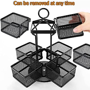 Tea Bag Storage and Organizer, 360° Rotatable 8 Compartments Tea Bag Storage Holder, 96 Teabags Container Stainless Steel Tea Bag Organizer Rack for Kitchen Counter Cabinet Tea and Coffee Box