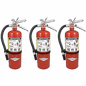 Amerex B500, 5lb ABC Dry Chemical Class A B C Fire Extinguisher (3, 7.25" W X 4.25" D X 15.25" H)