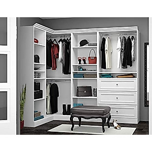Bestar Versatile Walk-in Closet Organizer, White