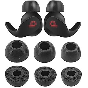 JNSA Memory Foam Ear Tips Compatible with Beats Fit Pro Earbud Headphones,3 Pairs,S/M/L 3 Size,Black (BFPFoam3)