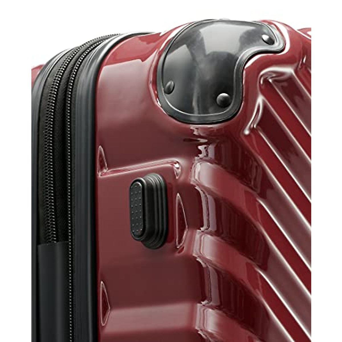 Karl Lagerfeld Paris Women's Suitcase Spinner Wheels Hardside, Burgundy, One Size