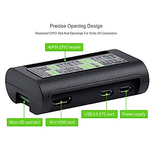 Pi Zero Enclosure, ABS Protection Case for Raspberry Pi Zero 2 W/Pi 2 WH/Pi Zero W/Pi Zero WH (Case Only)