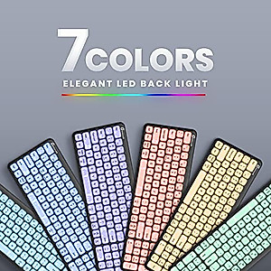 GEODMAER Wireless Keyboard and Mouse with 8 Colors Backlits
