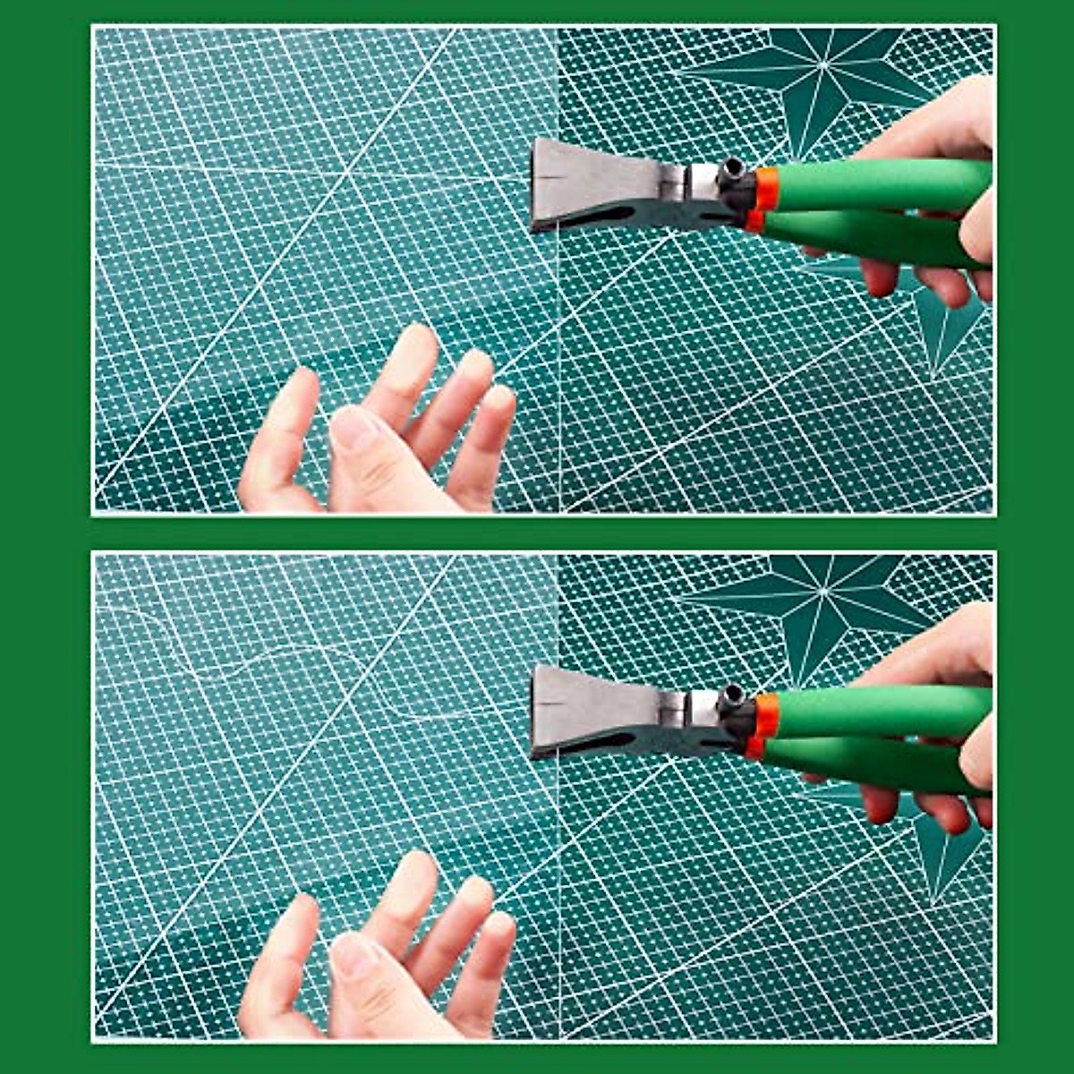 LEONTOOL 2pcs Glass Running Pliers Grozier Pliers Set with 2 Pairs Replacement Rubber Tips Key Fob Pliers Breaker Grozer Pliers Glass Cutters Tools for Stained Glass Work Glass Cutting