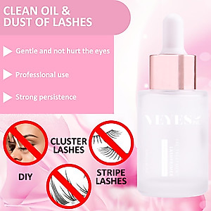 VEYES INC Lash Primer for Eyelash Extensions 30ml Professional Use Only Easy to Removes Proteins and Oils Increase Adhesive Bonding Power