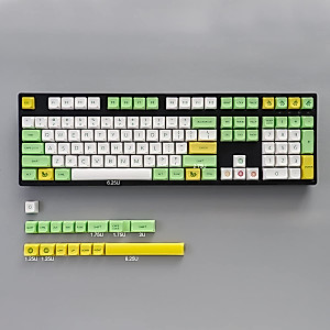 Gliging 124 Keys Keycaps XDA Profile Dye-Sub Personalized Theme Gaming Keycap for Cherry Mx Switch Mechanical Keyboard