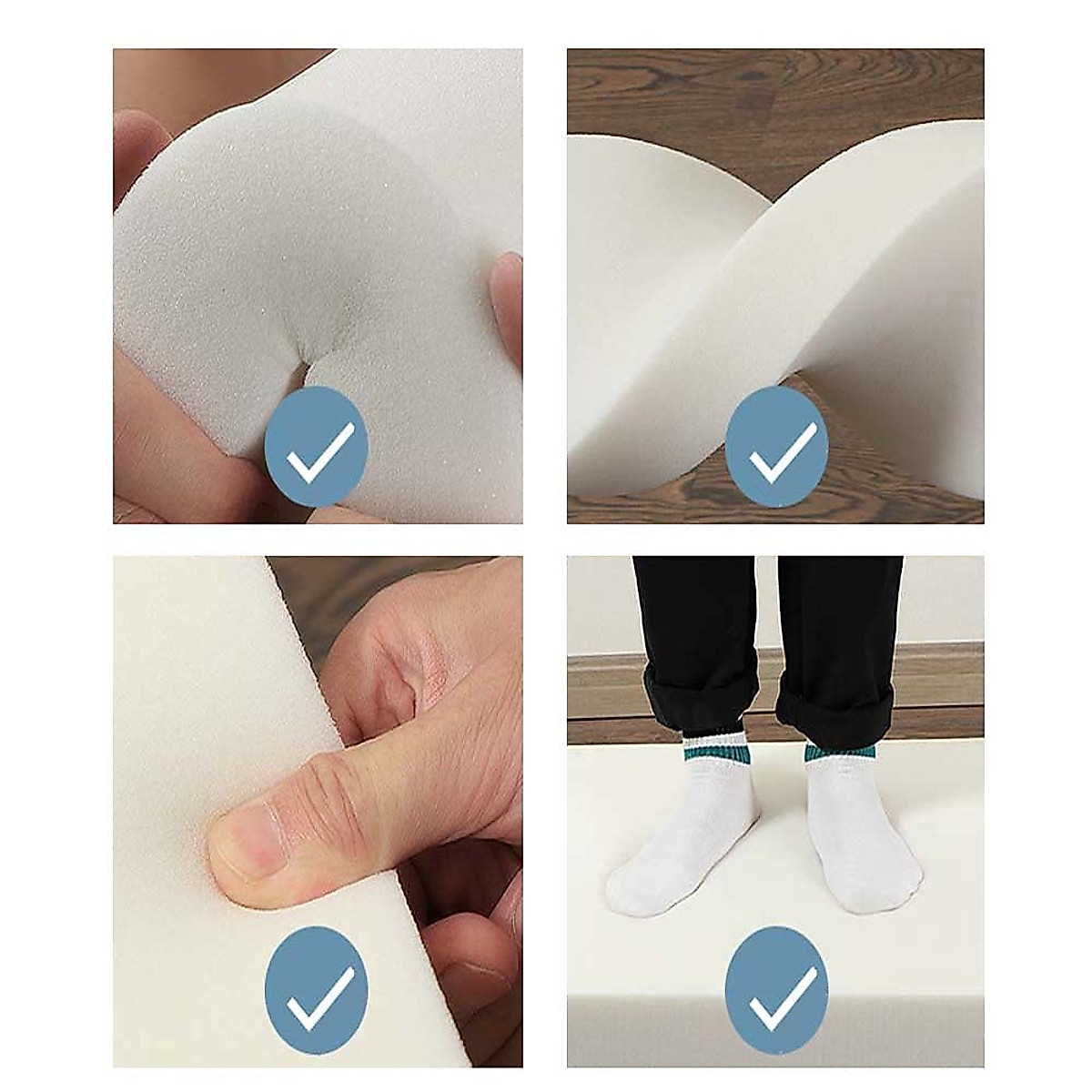 Premium Soft Circle Foam Seat Cushion,Round Upholstery Foam Diameter 14''/15''/16''/18''/20''/22'',Replacement High Density Cushion for Stool,Bar Stools, Seat Cushion, Round Chair,Cuttable