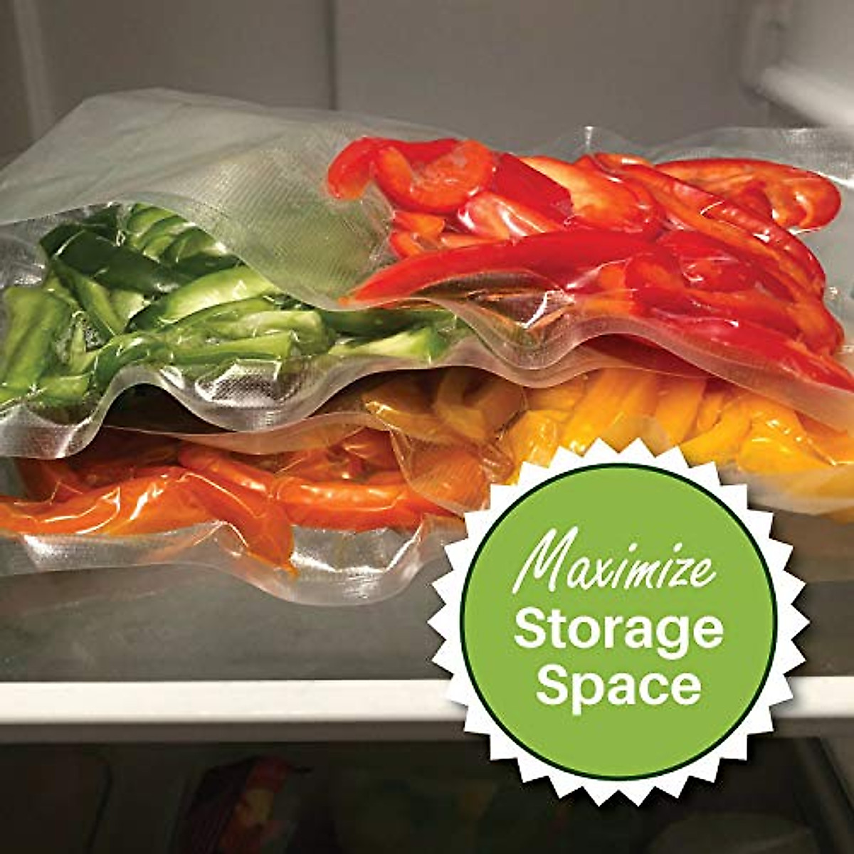 6 Jumbo 11" x 50' FoodVacBags Commercial Embossed Vacuum Sealer Saver Bags, Sous Vide, Food Storage