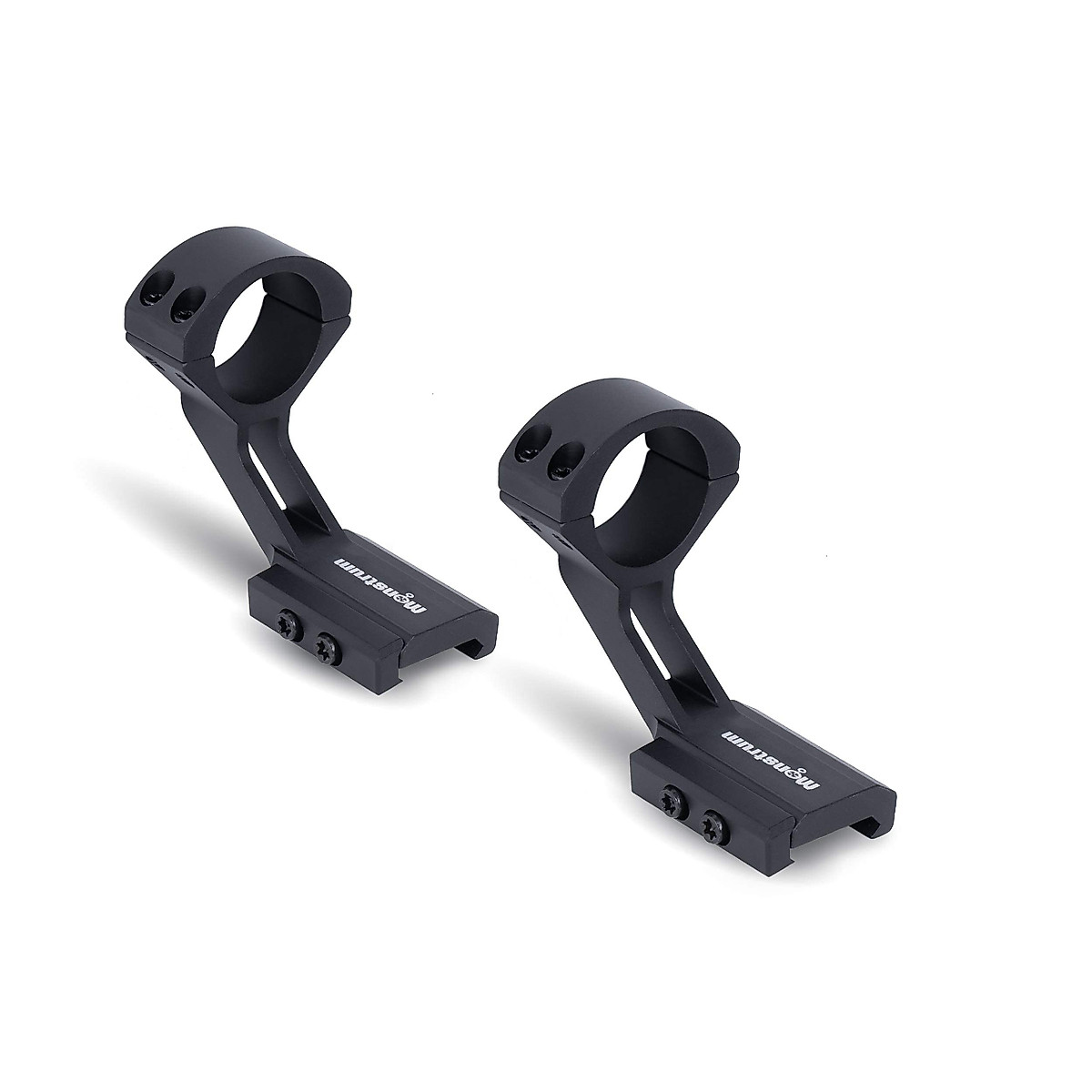 Monstrum Alpha 1-6x24 First Focal Plane FFP Rifle Scope with MOA Reticle | H-Series 30mm Offset Scope Rings | Bundle