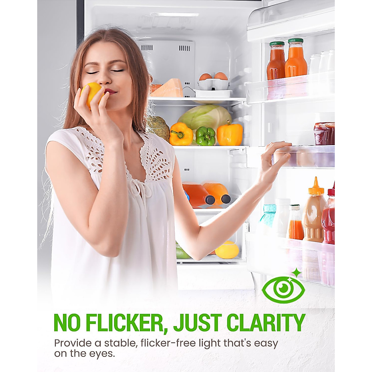 TobeBright T6.5 LED Exit Sign Light Bulbs,2W Refrigerator Light Bulb,20W T6.5 120V Intermediate Base E17 Clear Appliance Bulb Equivalent,for Refrigerator Freezer,Daylight 6000K(2-Pack)