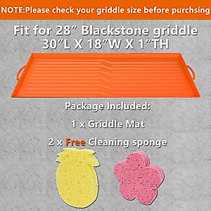 28" Silicone Griddle Mat for Blackstone Grill, Global V-Bien 28 inch Grill Cover Heavy Duty Food Grade, Protect Griddle from Rodents, Insects, Debris, and Rust, All Season Cooking Protective Cover