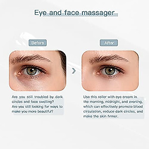 LISAPACK Metal Eye Cream Roller Wand, Face Massage, Facial Massager for Applicator, Reduce Puffiness