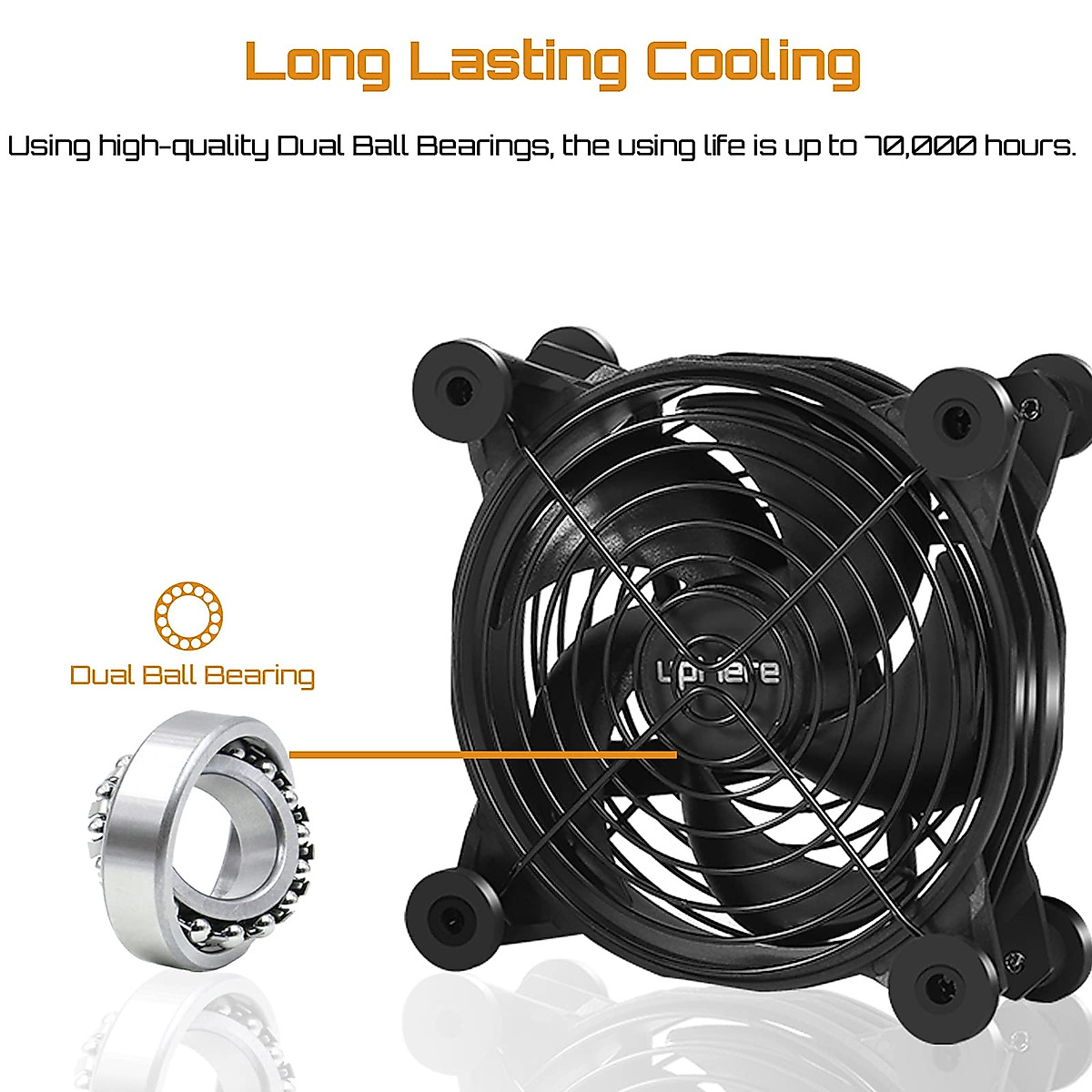 novonest 120mm Fan,USB Powered Fans Quiet computer cooling 5v Fan,Black,for PC/Xbox/Playstation/TV Box etc.,U1203