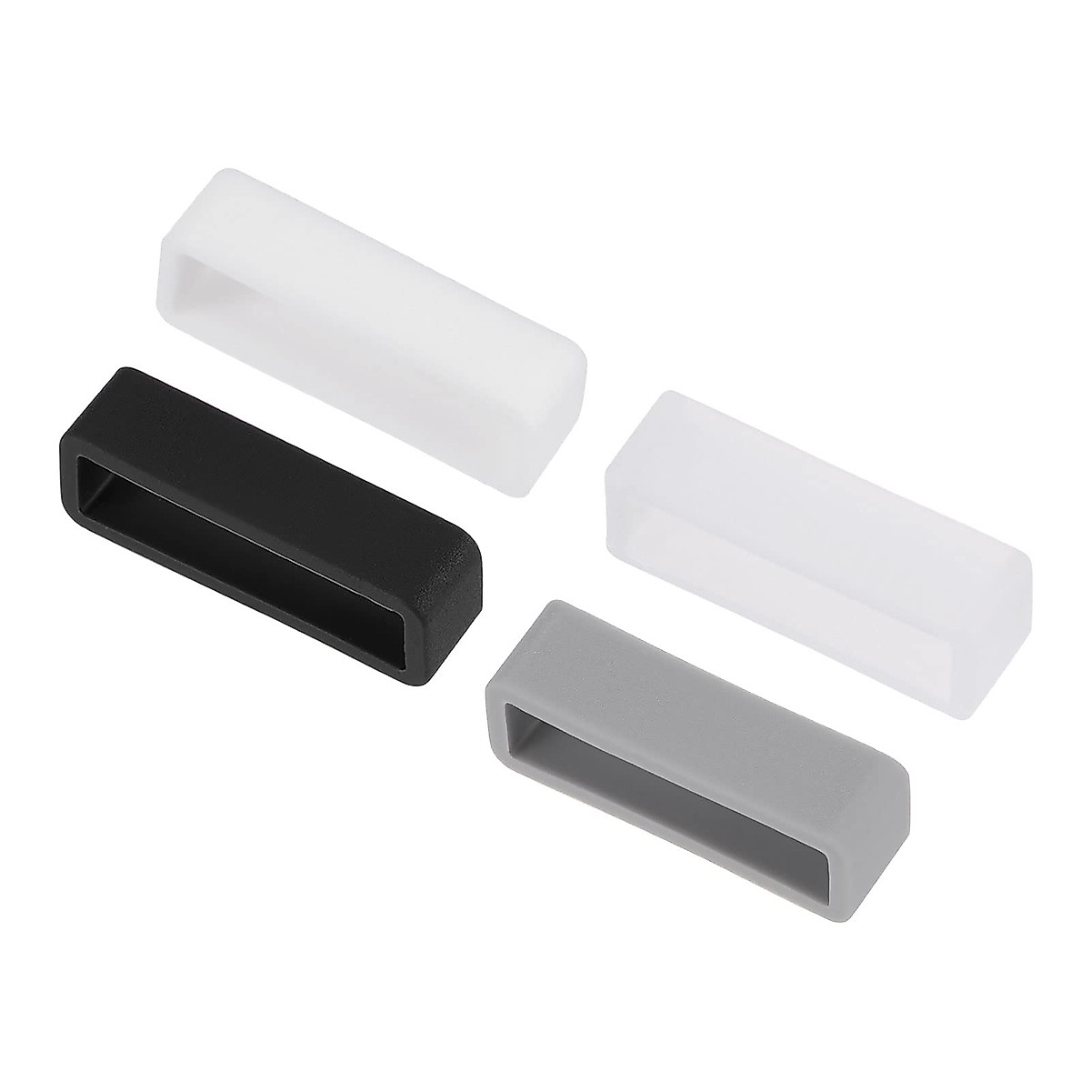 uxcell Watch Strap Holder Loops, Rubber Replacement Fastener Rings Silicone Watch Holder Keeper for 26mm Width Watch Band 4 Color 8 Pcs