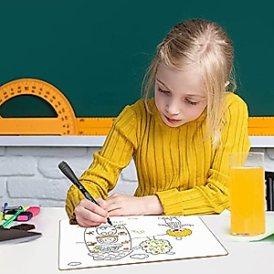 Set of 12 Small White Board Dry Erase Boards Classroom Pack Mini White Boards 9"x12” Double Sided Personal Whiteboards for Students Teachers School Supplies Lapboards l 12 Mini Whiteboard Erasers Incl