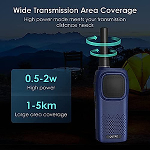 COTRE DMR 2 Way Radio - Digital&Analog Business Walkie Talky for Adults, Up to 2W Long Range Walky Talky, Automatic Backlight LED Screen, 30H Standby Time, 2 Charging Mode