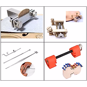 Jiayouy 15 Pieces Violin Repairing Maintenance Tool Kit with Carry Bag Luthier Tools Violin Making Violin maintenance and violin making tool kit