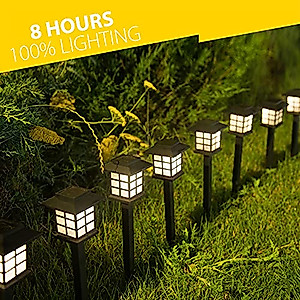 Zone Tech Outdoor Solar Powered Light – LED 12 Pack Bright Premium Quality Rain-Proof Walkway Path Patio Yard Lawn Garden LED Lamp (12 Pieces)