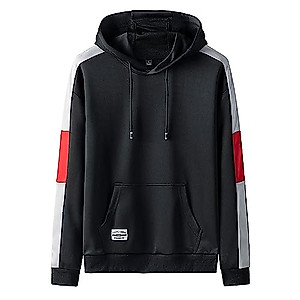 Halloween Clothes For Men Red Crewneck Sweatshirt Men's Spring Jackets Oversized Hoodie For Men Long Sleeve Men Blank Hoodies Crew Neck Sweatshirt Graphic Hoodies For Men Black L