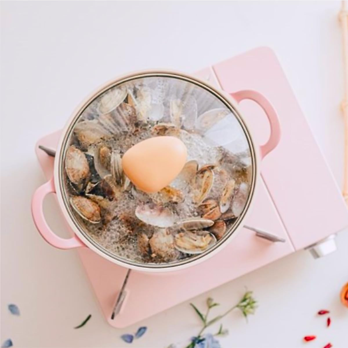 Kitchen Essential 6-Piece Retro Pot Set with Lid, Healthy Cooking Nonstick Ceramic Coating Casserole, Made in Korea