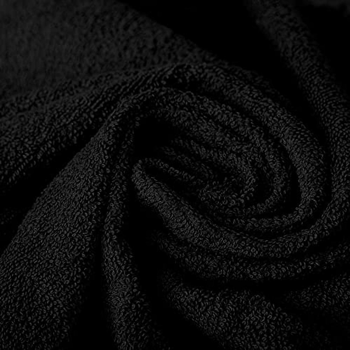 Personalized Towels Set with Embroidered Text - 2 Pack Highly Absorbent & Super Soft Turkish Cotton Hand Towels for Spa, Gym, Pool and Hotels - 16"x27" Monogrammed Towels - Black Towel Set