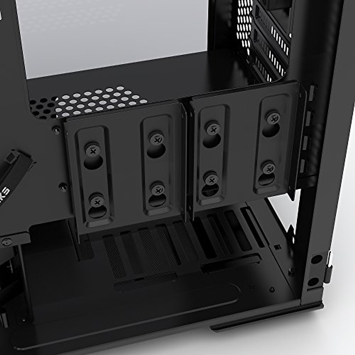 Phanteks (PH-ES314ETG_BK) EVOLV mATX Tempered Glass Edition Aluminum Exterior RGB LED Illumination Micro Tower Case, Satin Black