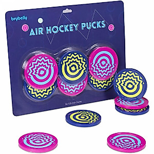 Vivid Two-Tone Air Hockey Pucks (6-Pack) | Wear-Proof Molded Psychedelic Patterns and Designs | Large 3.25-inch Pucks for Standard Air Hockey Tables | Perfect Addition to Game Rooms and Arcades