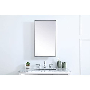 Elegant Decor Metal Mirror Medicine Cabinet 17 inch x 28 inch in Black