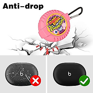 Jowhep Case for Beats Studio Buds Funny Unique 3D Design Cute Silicone Cover Fashion Kawaii Cool Fun Cartoon Wireless Powerbeats Cases for Beats Earbuds Headphones for Girls Boys Teen Bubble Gum