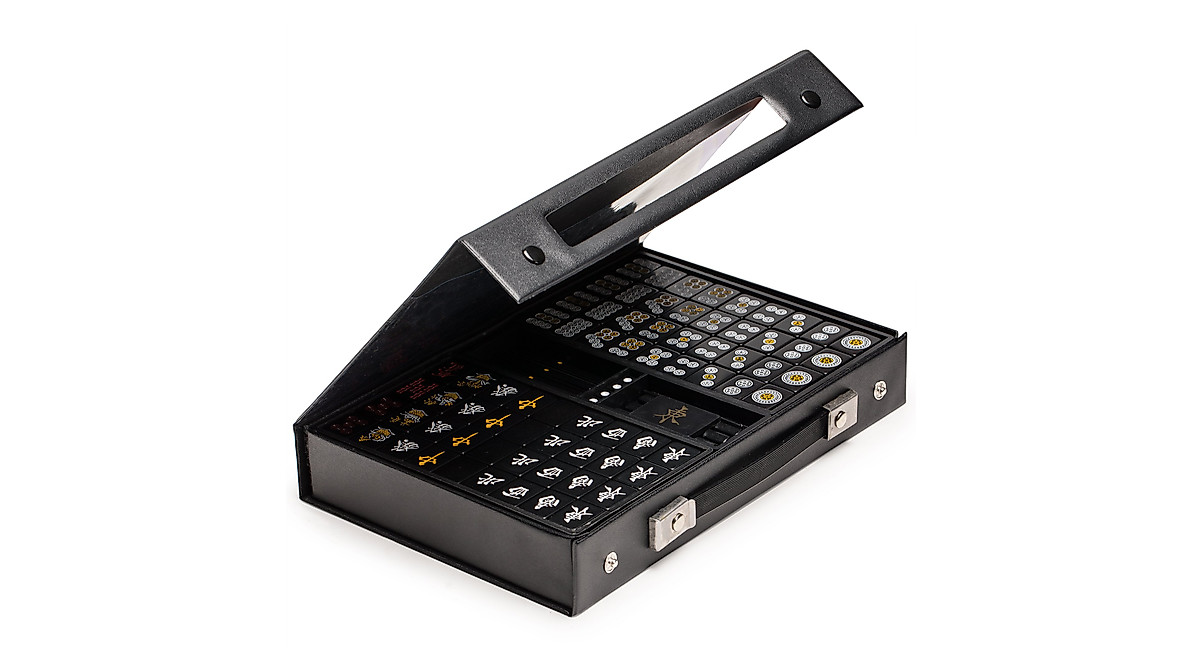 Buy Japanese Riichi Mahjong Set - Black Vinyl Case