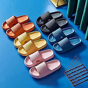 sharllen Cloud Slippers for Women and Men, Pillow House Slippers Massage Shower Bathroom Non-Slip Soft Comfy Thick Sole Platform Quick Drying Open Toe Home Cushion Slide Sandals for Indoor & Outdoor