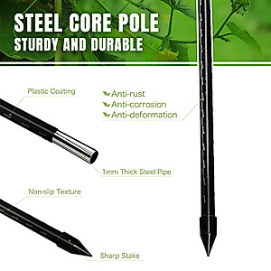 Joyhalo 2 Pack Tomato Cage Metal, Up to 61 inches Tomato Cages for Garden heavy duty garden stakes support plants length adjustable Tomato Trellis for climbing plants vegetables flowers cucumber peony