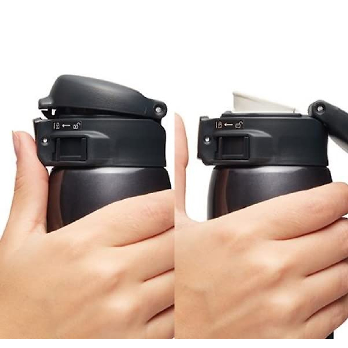 [Zojirushi x Pac-man] Limited Edition SM-SHE48PA BA&XA Stainless Steel Mug, 2 Count Bundle (Pack of 2), PAC-MAN Black&Stainless 16oz (Bundle 2-pack: Black & Silver)