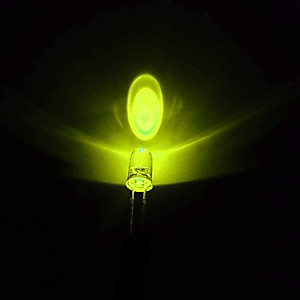 BOJACK 10 Colors 200 Pcs 5mm LED Diode Lights Assored Kit Pack (Transparent DC 2V - 3.2V 20mA) Bright Lighting Bulb Lamps Electronics Components 5 mm Light Emitting Diodes Parts