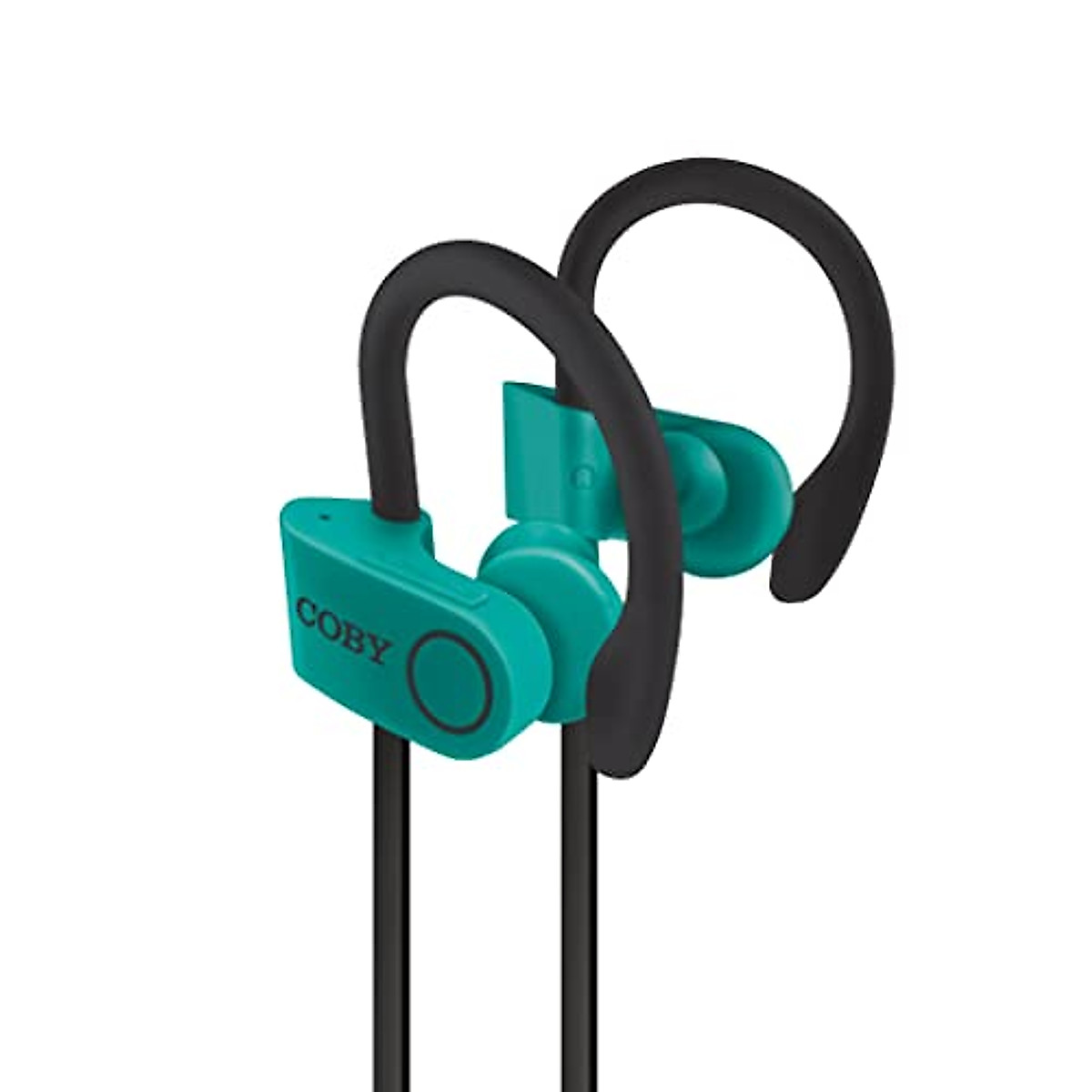 Coby Bluetooth Headphones, Running Headphones w/5 Hrs Playtime, Wireless Sports Earphones Sweatproof Earbuds in-Ear for Workout, Gym, w/Microphone (Turquoise)