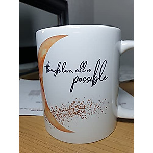 Through Love Mug Crescent City House Of Earth And Blood Sarah J Maas Inspired Mug Bookish Gift, 11oz, 15oz Funny Ceramic Novelty Coffee Mugs, Tea Cup Gift Present For Christmas, Birthday Thanks Givin