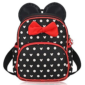 Voikukka Cute Little Girls Backpack Small Kids Mini Mouse Backpacks for Toddler Girl Backpack Travel Kindergarten Preschool Backpacks Baby Bookbag School Book Bag Toddler Backpack