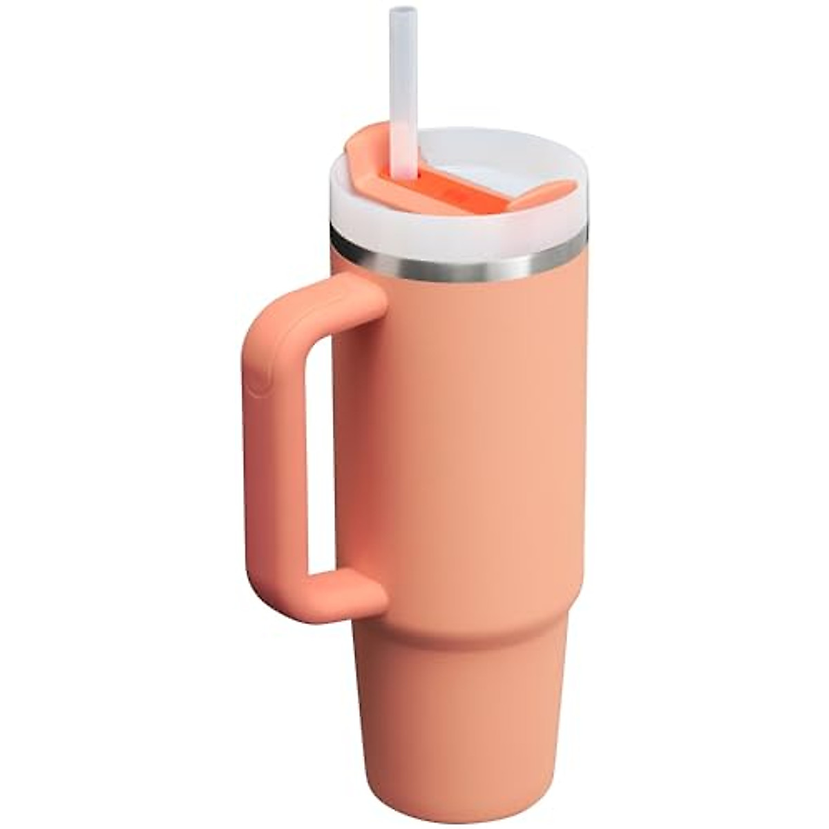Stanley Quencher H2.0 Tumbler with Handle and Straw 30 oz | Flowstate 3-Position Lid | Cup Holder Compatible for Travel | Insulated Stainless Steel Cup | BPA-Free | Nectarine