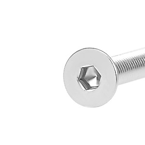uxcell M6x10mm Flat Head Machine Screws Inner Hex Screw 304 Stainless Steel Fasteners Bolts 20Pcs
