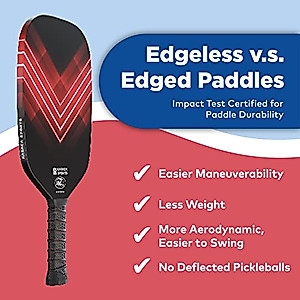 Kasaca Pickleball Paddles, USAPA Carbon Fiber Pickleball Paddle with Pickle Ball Paddle Cover, Pickle Ball Raquette Pickle Ball Racket Edgeless Style, Pickleball Rackets Intermediate to Professional​​